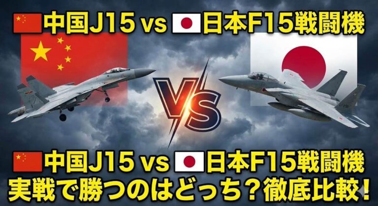 🇨🇳中国J15 vs 🇯🇵日本F15戦闘機｜実戦で勝つのはどっち？徹底比較！ | 知恵の羅針盤